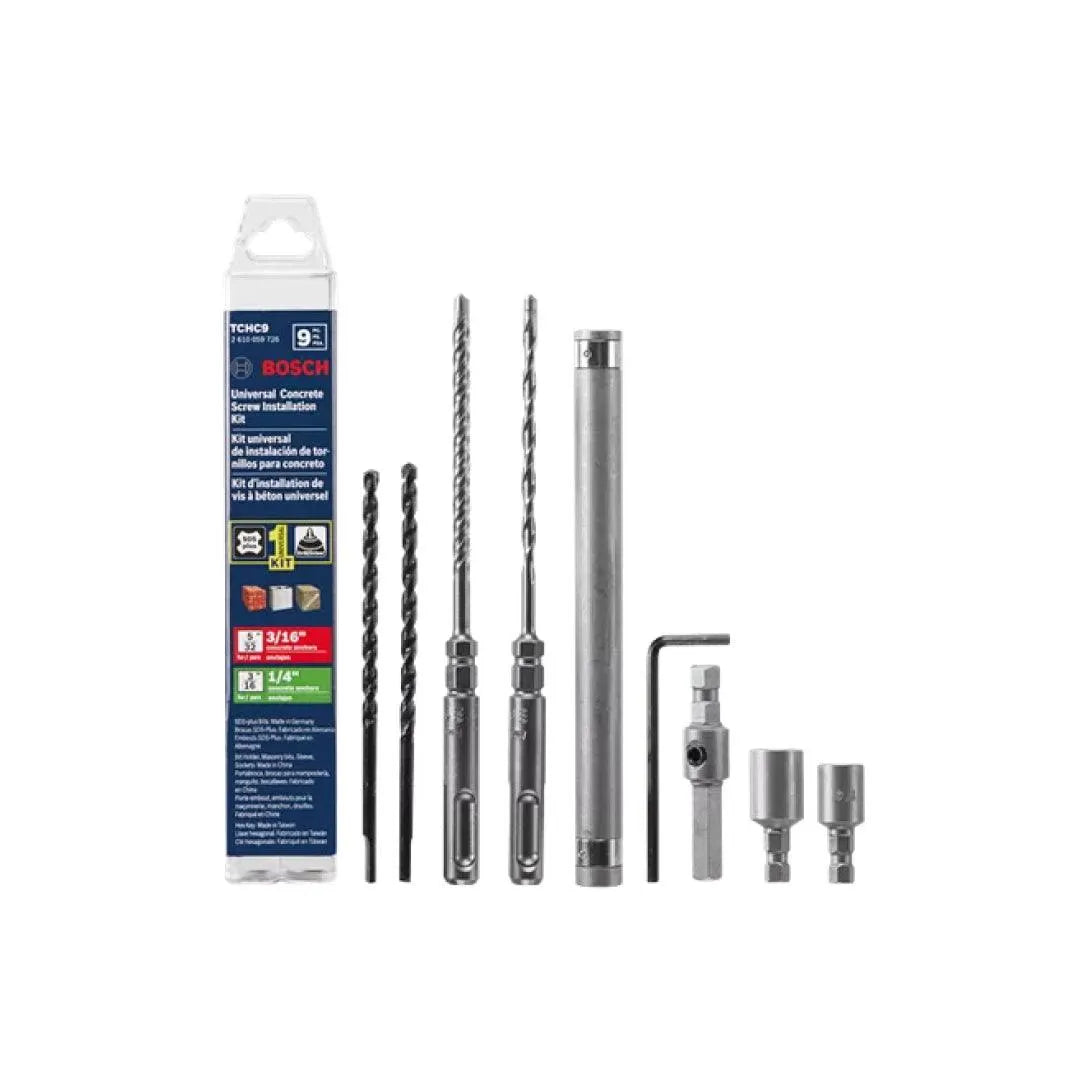 9 pc. SDS-plus® Universal Concrete Screw Installation Kit | Besso