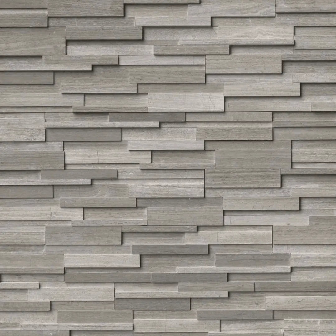 Gray Oak 3D Honed Stacked Stone | Besso