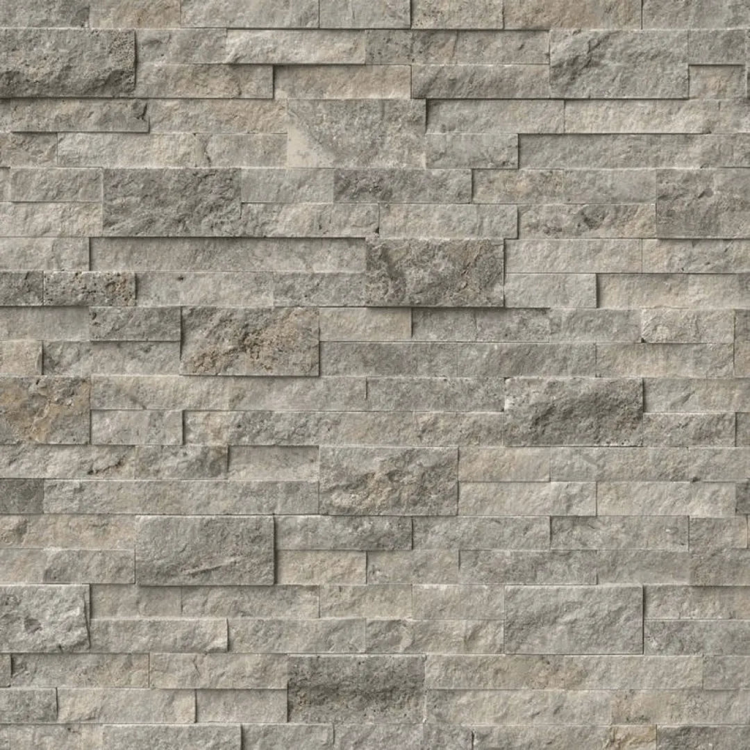 Silver Travertine Stacked Stone | Besso