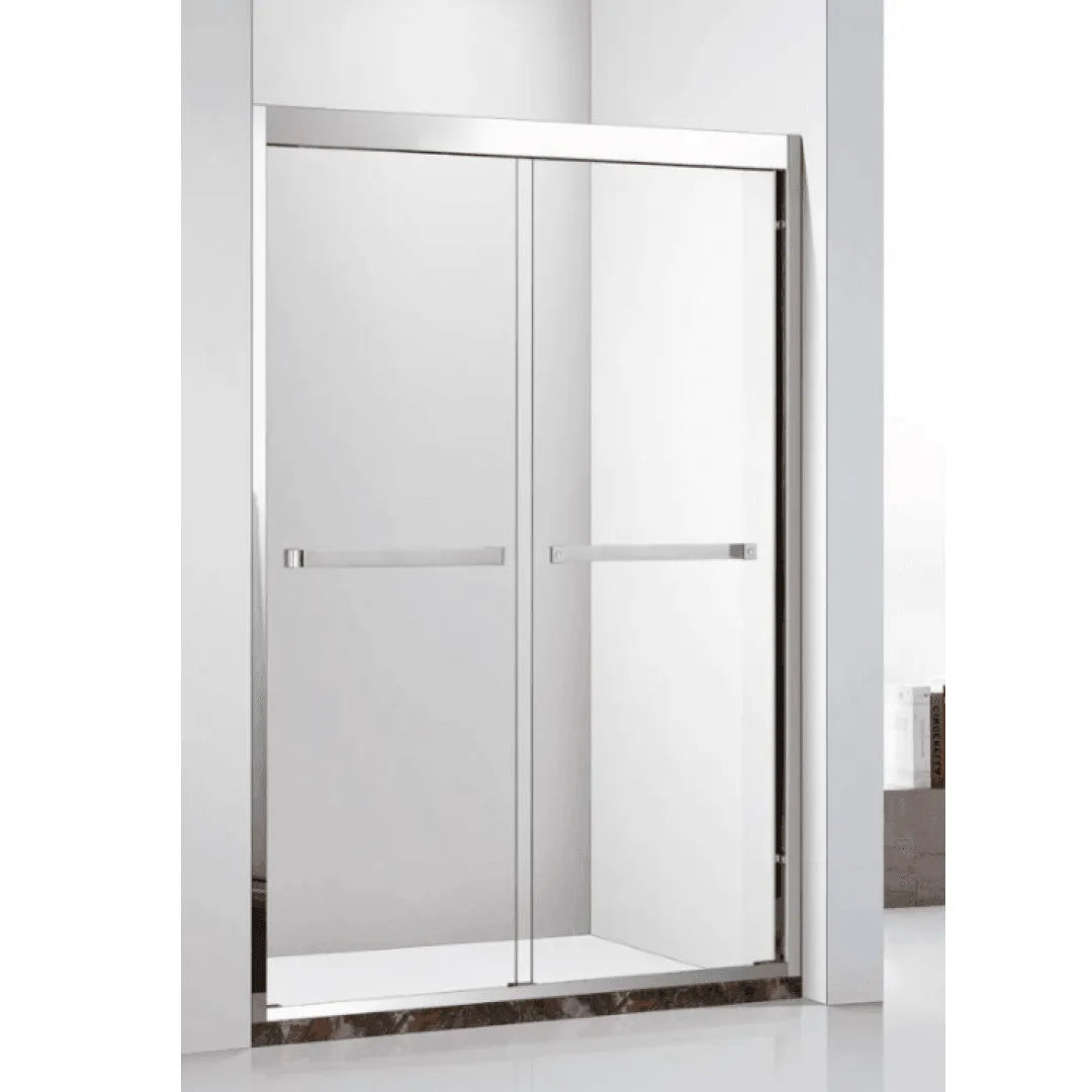 Chrome Stainless Steel Glass Sliding Shower Door - E – Besso Floor & Decor